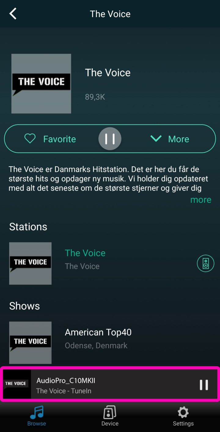 Audio Pro Control App